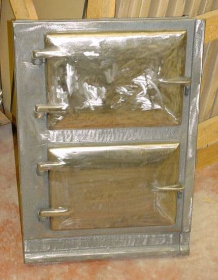 4 Oven Front Plate for Standard Aga range cooker - shown with doors