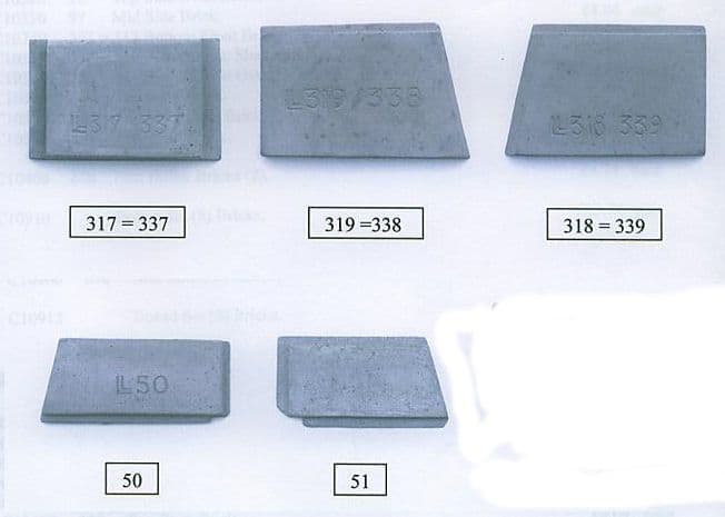 5 Lower firebrick set for Rayburn Regent Right Hand Oven