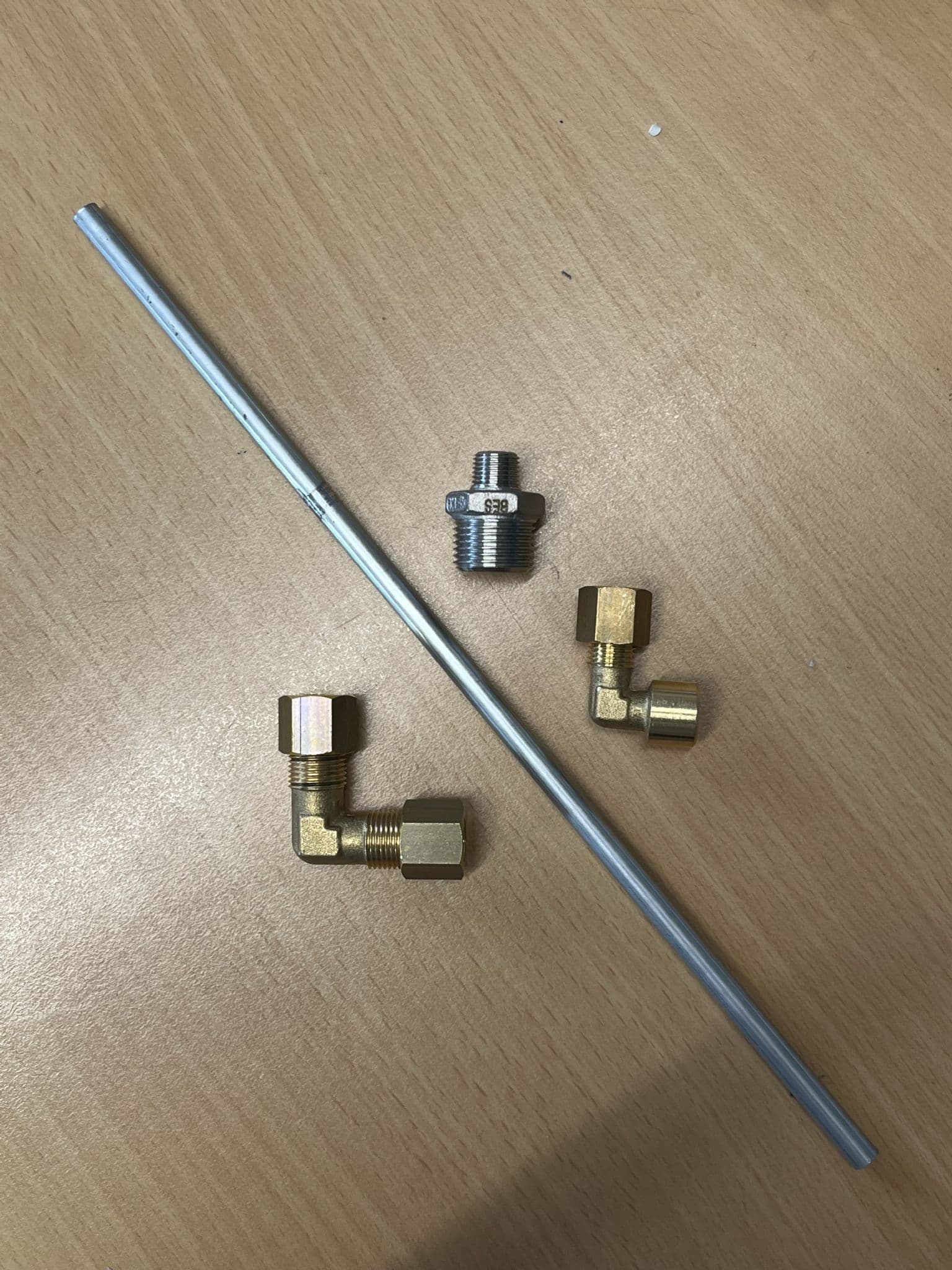 Bundy Tube with Fittings for Aga range cooker Oil Shallow Well Burners