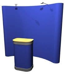 Curved 3x4 Velcro Pop Up Exhibition Stand For Velcro Attachments