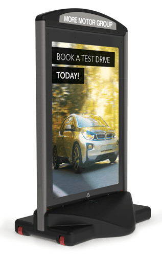 ICON A1 pavement sign is easy to assemble and robust for extended ...