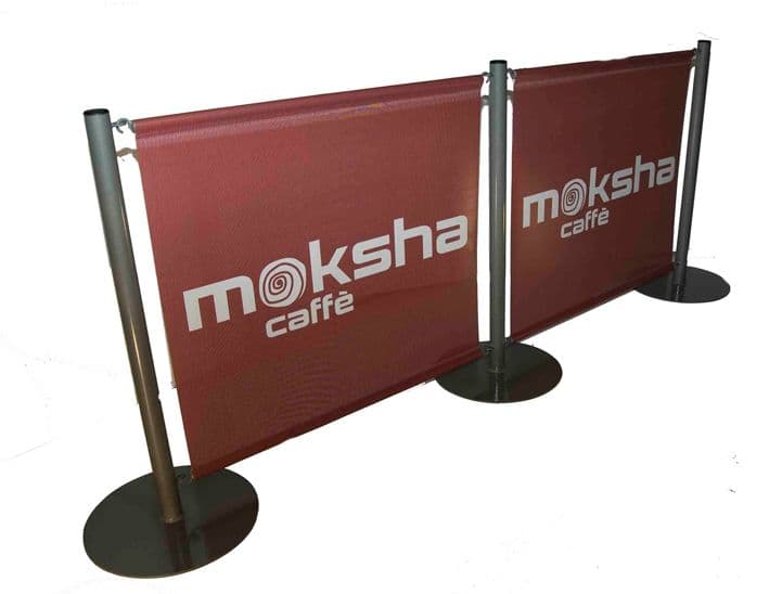 Professional Cafe Barrier With Graphics Options, Colour Options and ...