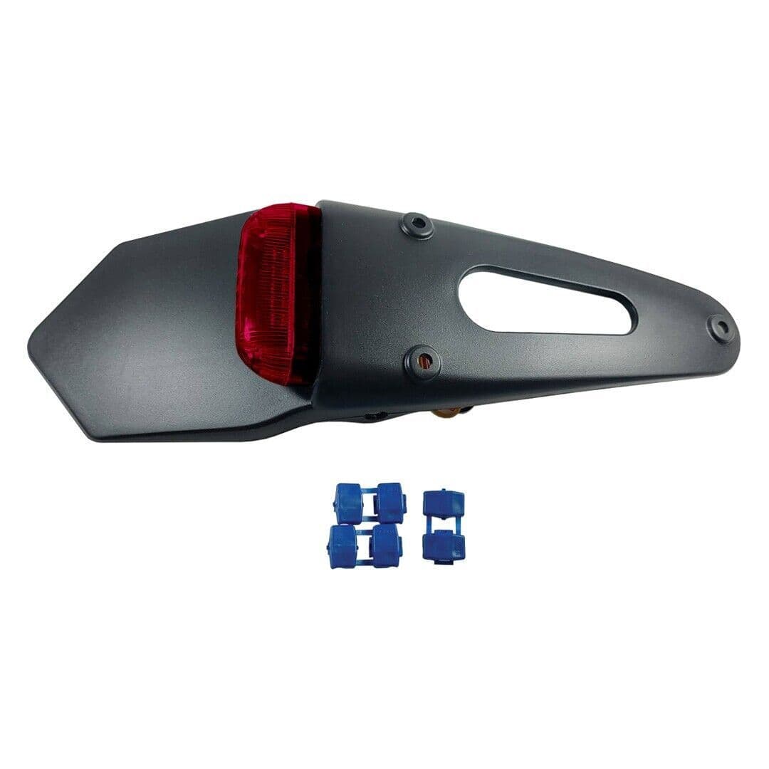 Universal rear LED tail light Enduro style with RED lens Apico HOMOLOGATED
