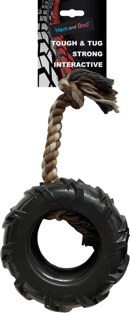 Super Tough Tyre With Rope Toy