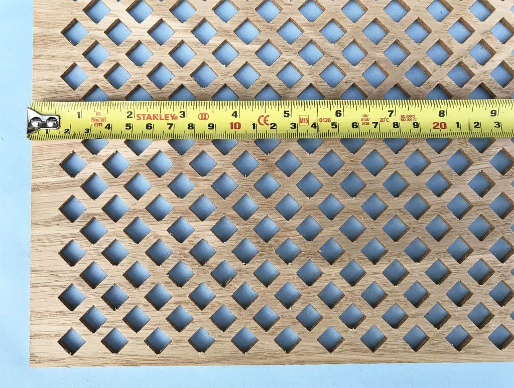 Nevada diamond Oak veneer faced perforated grille screening panel