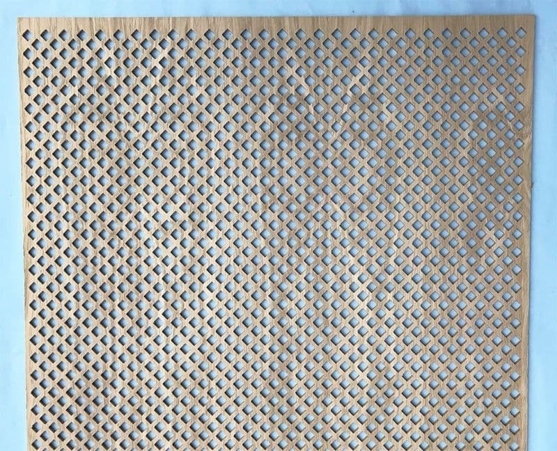 Nevada diamond Oak veneer faced perforated grille screening panel