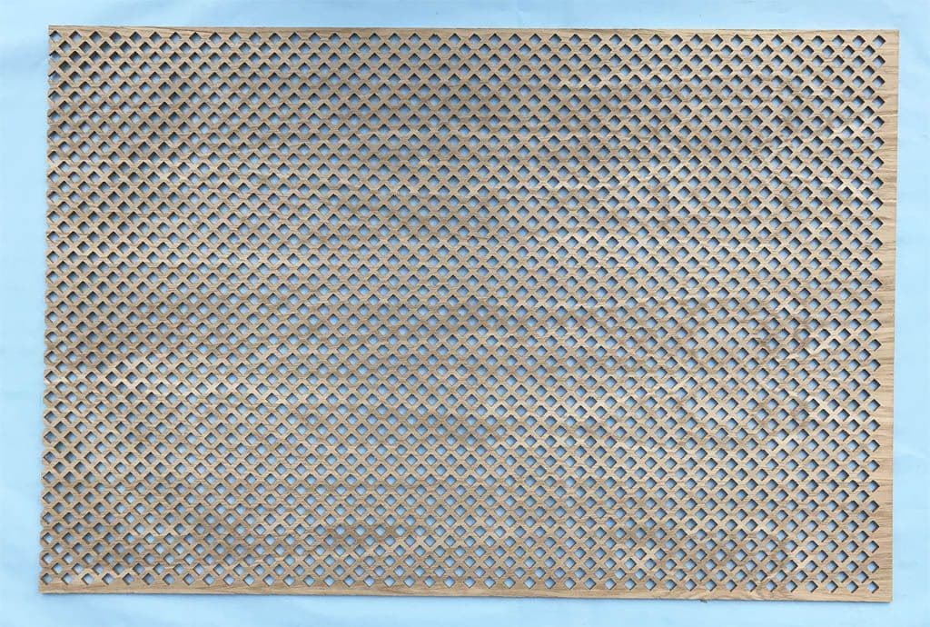 Nevada diamond Oak veneer faced perforated grille screening panel