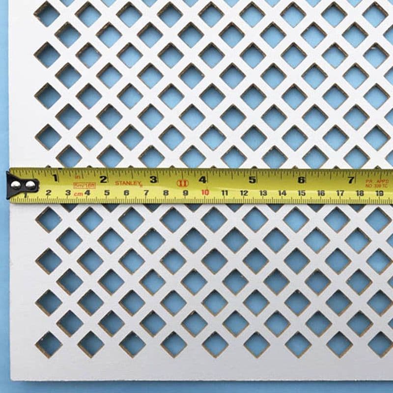 Nevada (small 10mm diamond) white faced perforated MDF screening panel ...