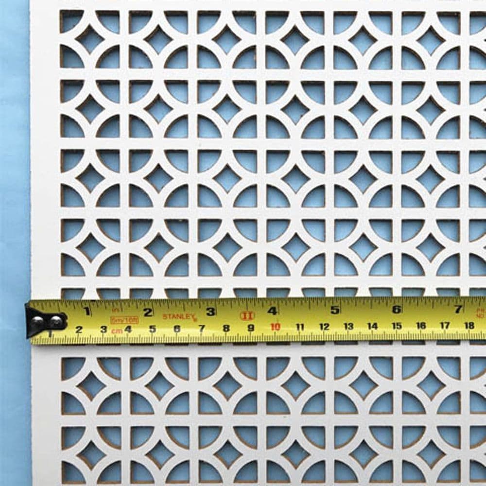 Ockley white faced perforated MDF screening panel grille