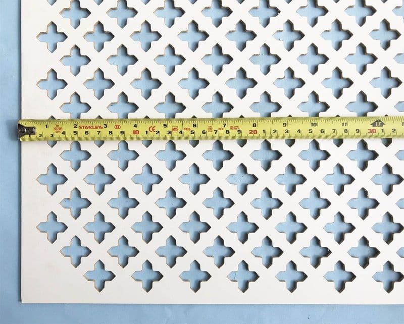 Oregon (large pointed cross) white faced perforated MDF decorative ...