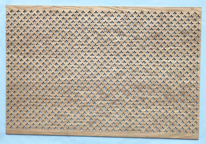 Small Cross Oak veneer faced perforated MDF screening panel