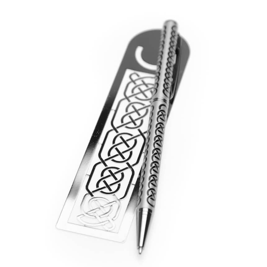 Pen & Bookmark Celtic Knot Design