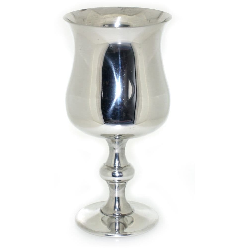 Small Plain Pewter Tulip Goblet