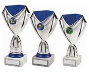 Silver/Blue Bowl Trophy