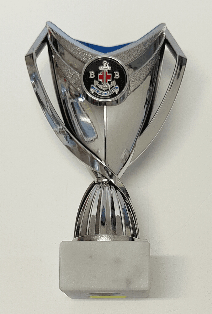 Silver/Blue Bowl Trophy