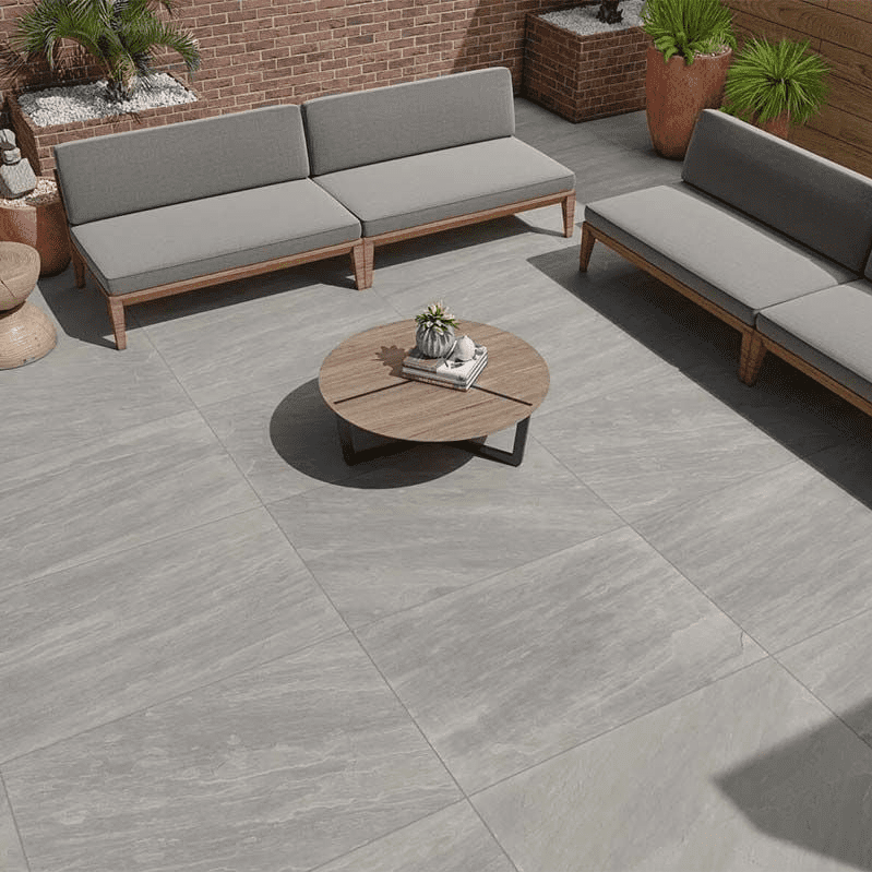BRETT Eclipse Porcelain Paving 900x600x20mm Kandla Grey ECPD20KG