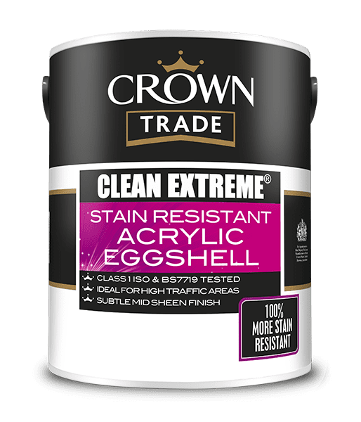 CROWN TRADE Clean Extreme Acrylic Eggshell Magnolia 5L 5088704