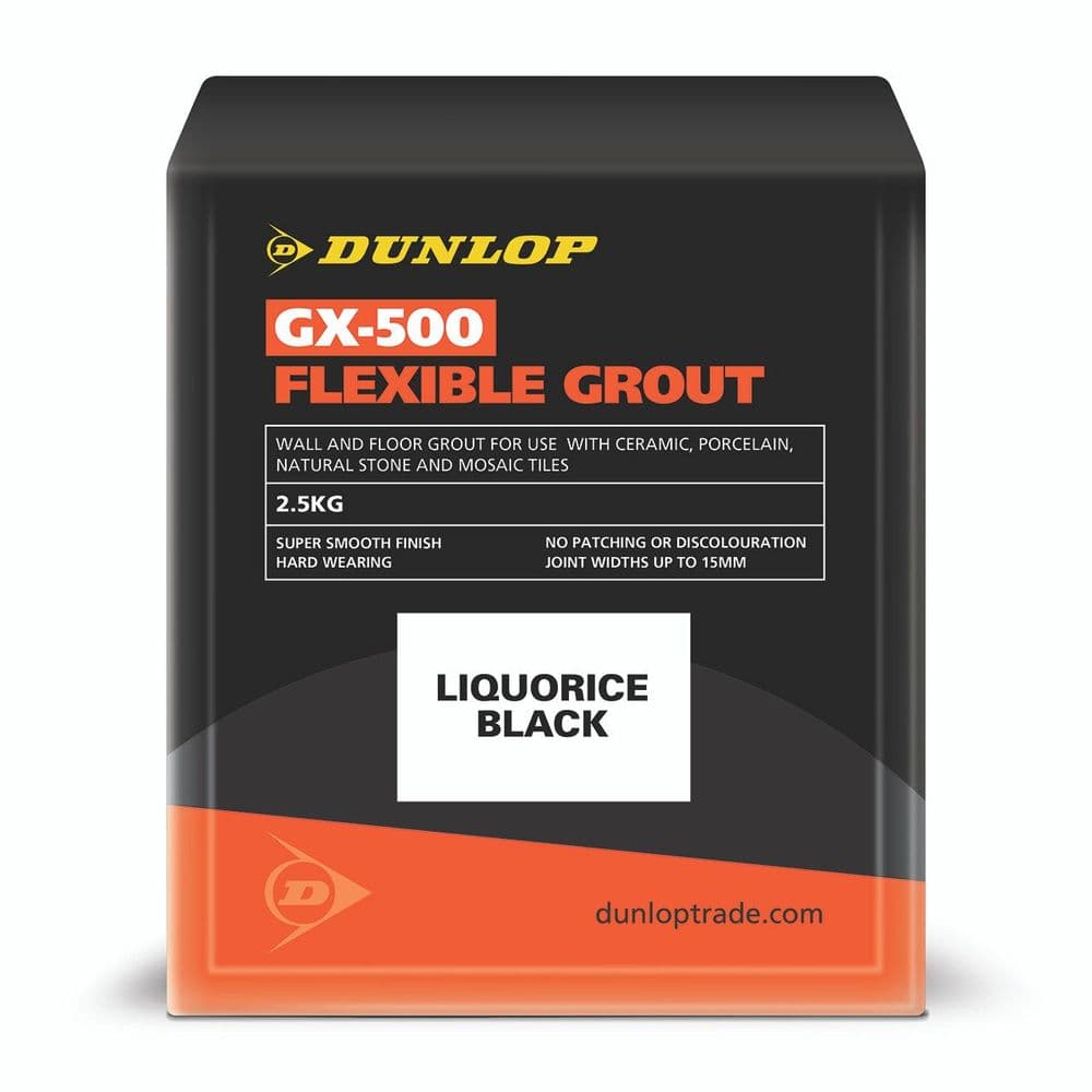 DUNLOP GX-500 Flexible Grout 2 5kg Liquorice Black 25950