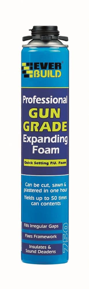 EVERBUILD Professional Gun Grade Expanding Foam 750ml EVGF7