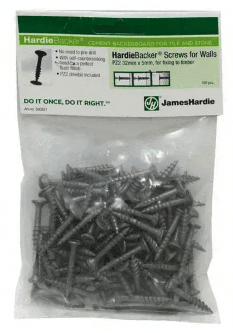 HARDIEBACKER 25mm Screws for Floors Bag 100 Bit 500837