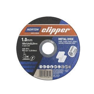 NORTON Clipper Steel-Inox 125x1x22mm Cut Disc 66253371508
