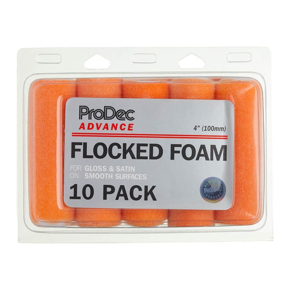 ProDec 4" Short Pile Flocked Foam Roller Refills 10 Pk ARRE018