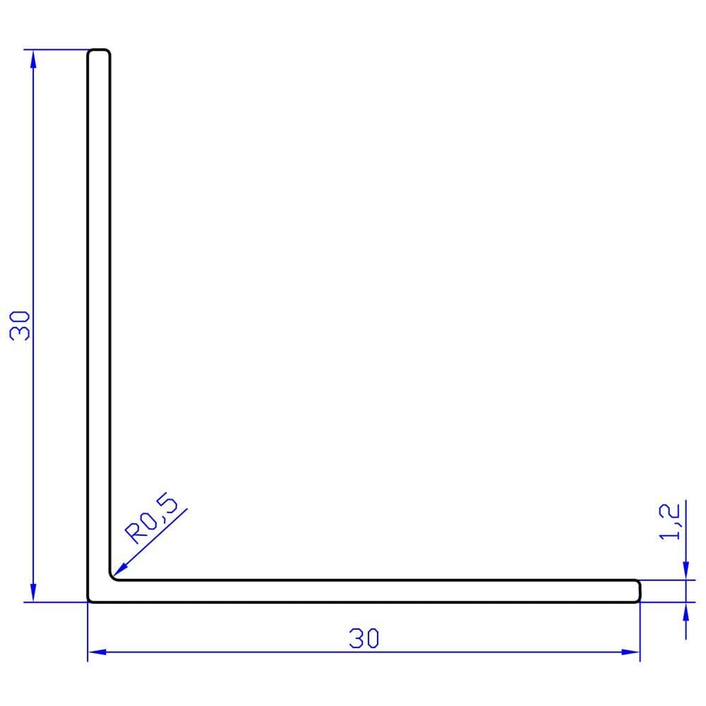 TILE RITE 30mmx30mm Tile Corner Guard 3M Bright Silver SCG692