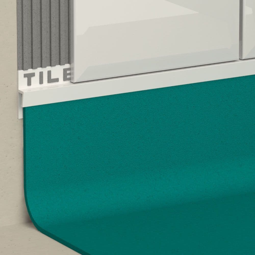 TILE RITE 8 2mm x 2 44m Vinyl/Tile Capping White VTC056