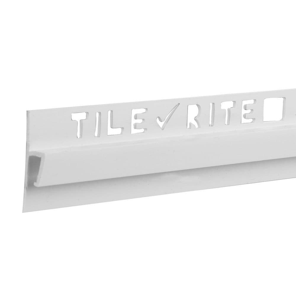 TILE RITE 8 2mm x 2 44m Vinyl/Tile Capping White VTC056