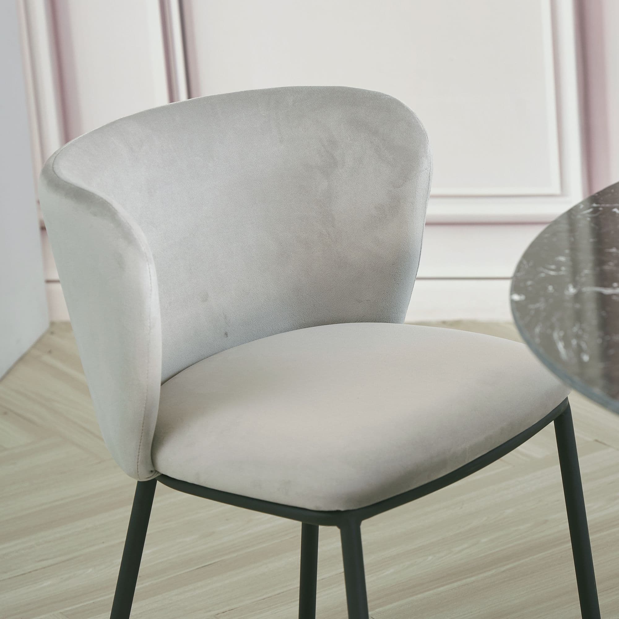 Set of 2 MANDY Grey Dining Chairs
