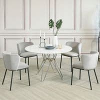 Set of 2 MANDY Grey Dining Chairs