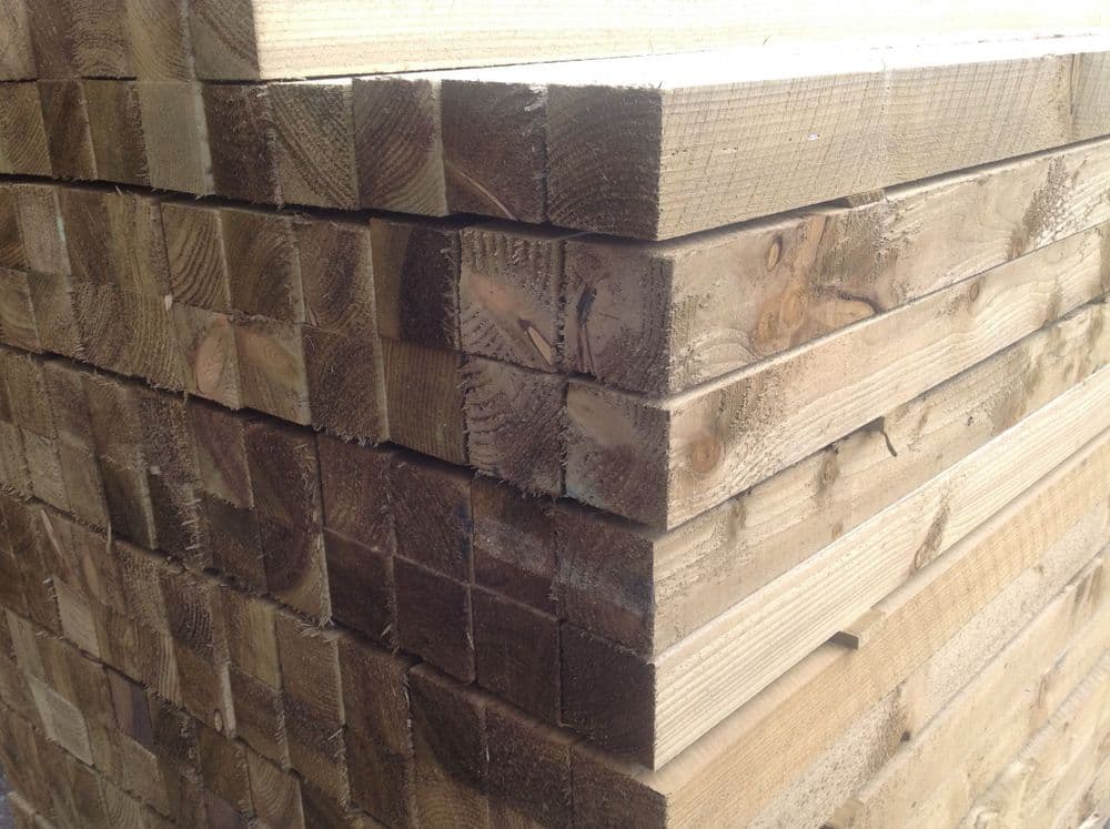Timber Tanalised Fence Post 75x75 3x3