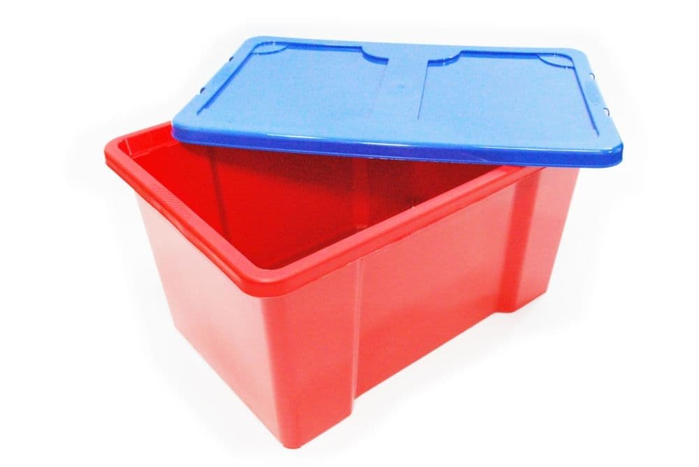 TML Red Box With Dark Blue Lid - 50L