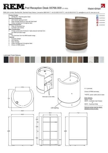 REM Pod Reception Desk