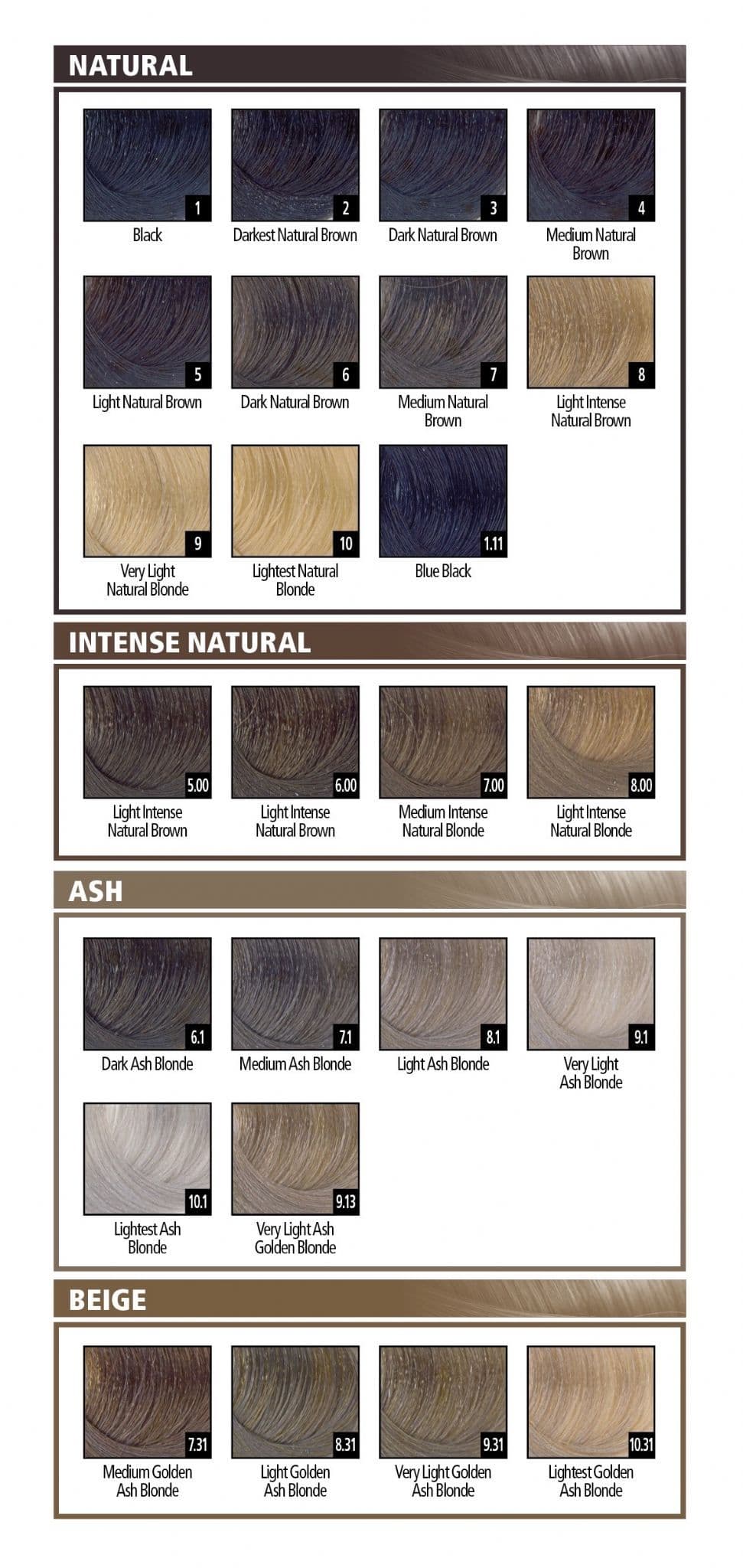 Viba Professional Color Chart