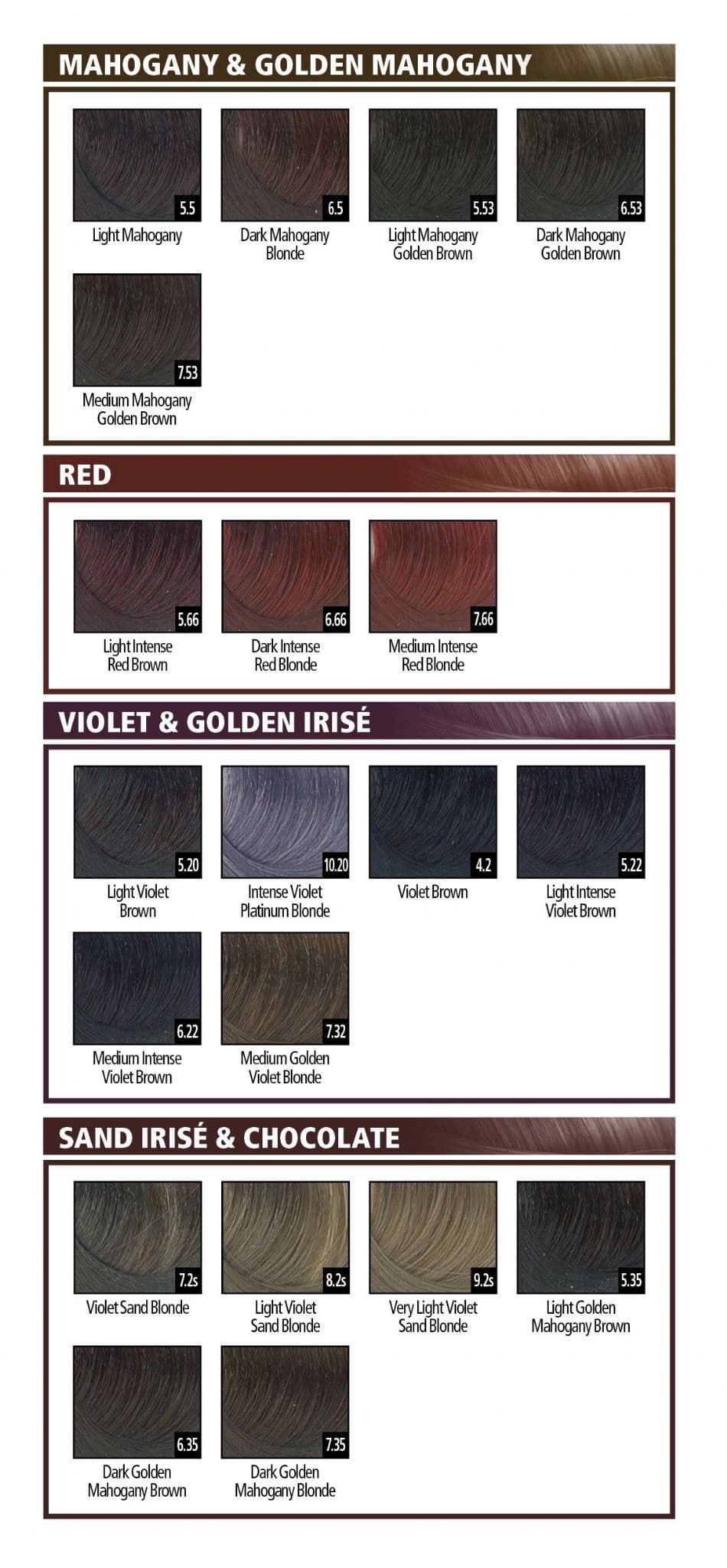 Viba Professional Color Chart