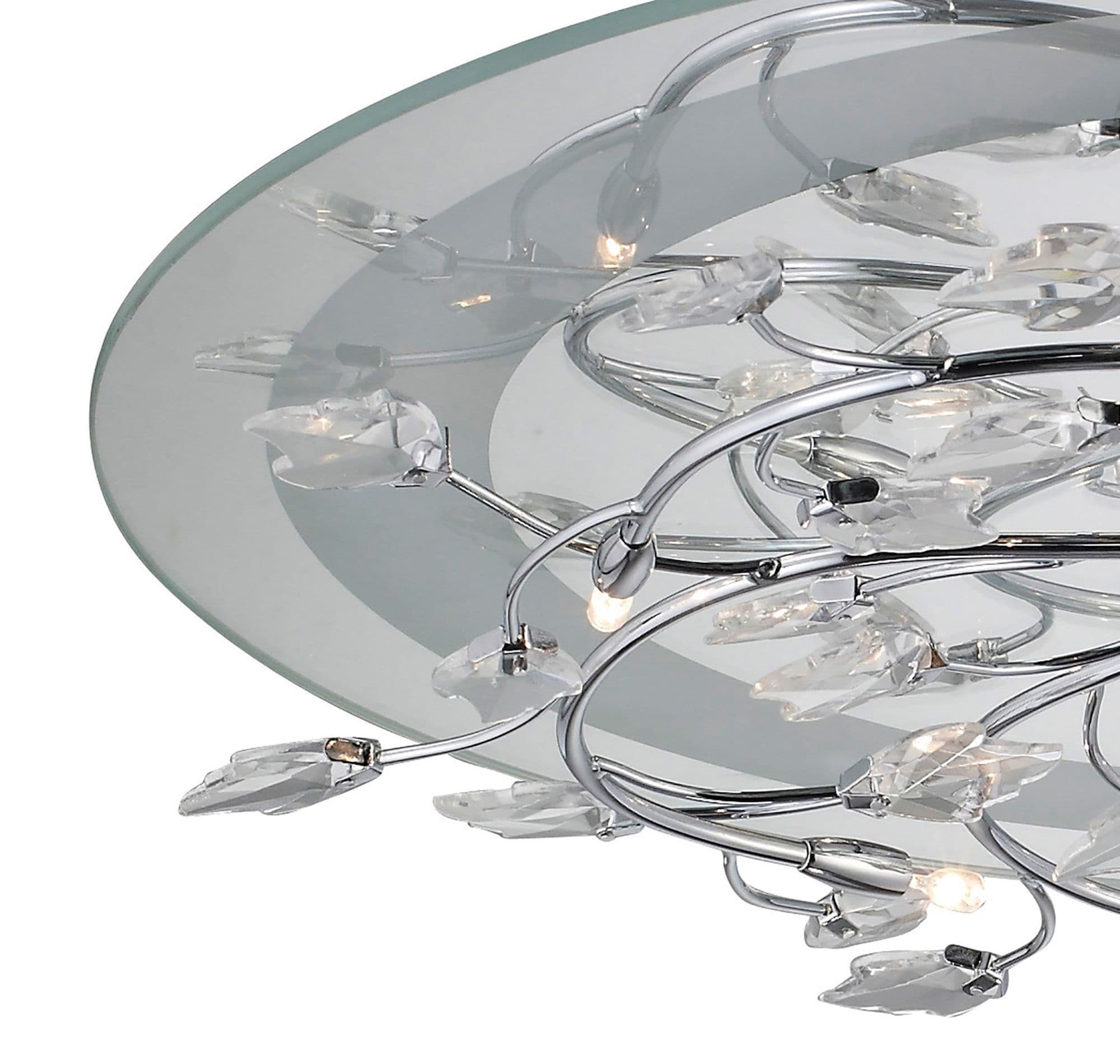 Barrett Ceiling Round 6 Light G4 With RGB LEDs Polished Chrome/Crystal ...