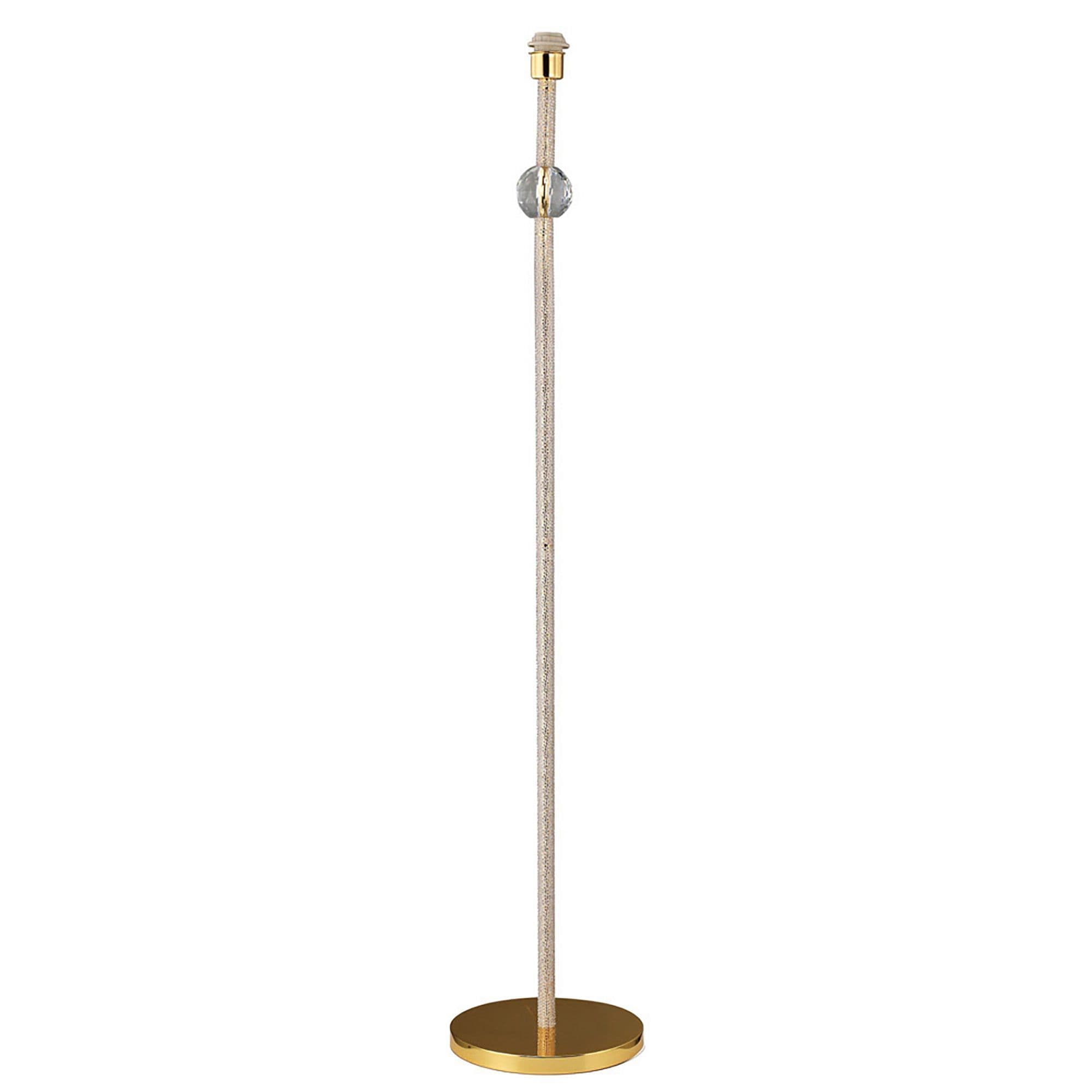 Colbert Floor Lamp WITHOUT SHADE 1 Light E27 Gold/Crystal