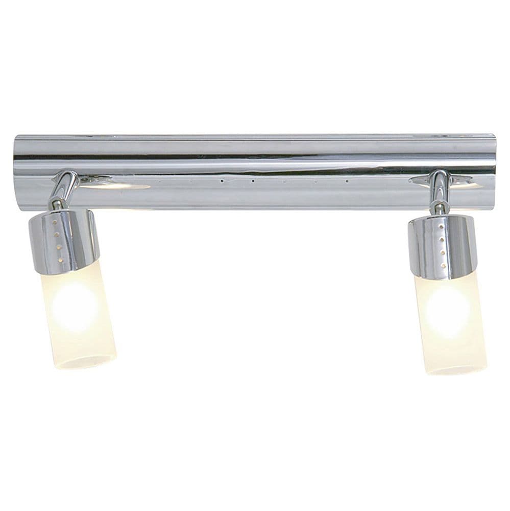 Douglas Ceiling 2 Light G9 Polished Chrome Frosted Glass