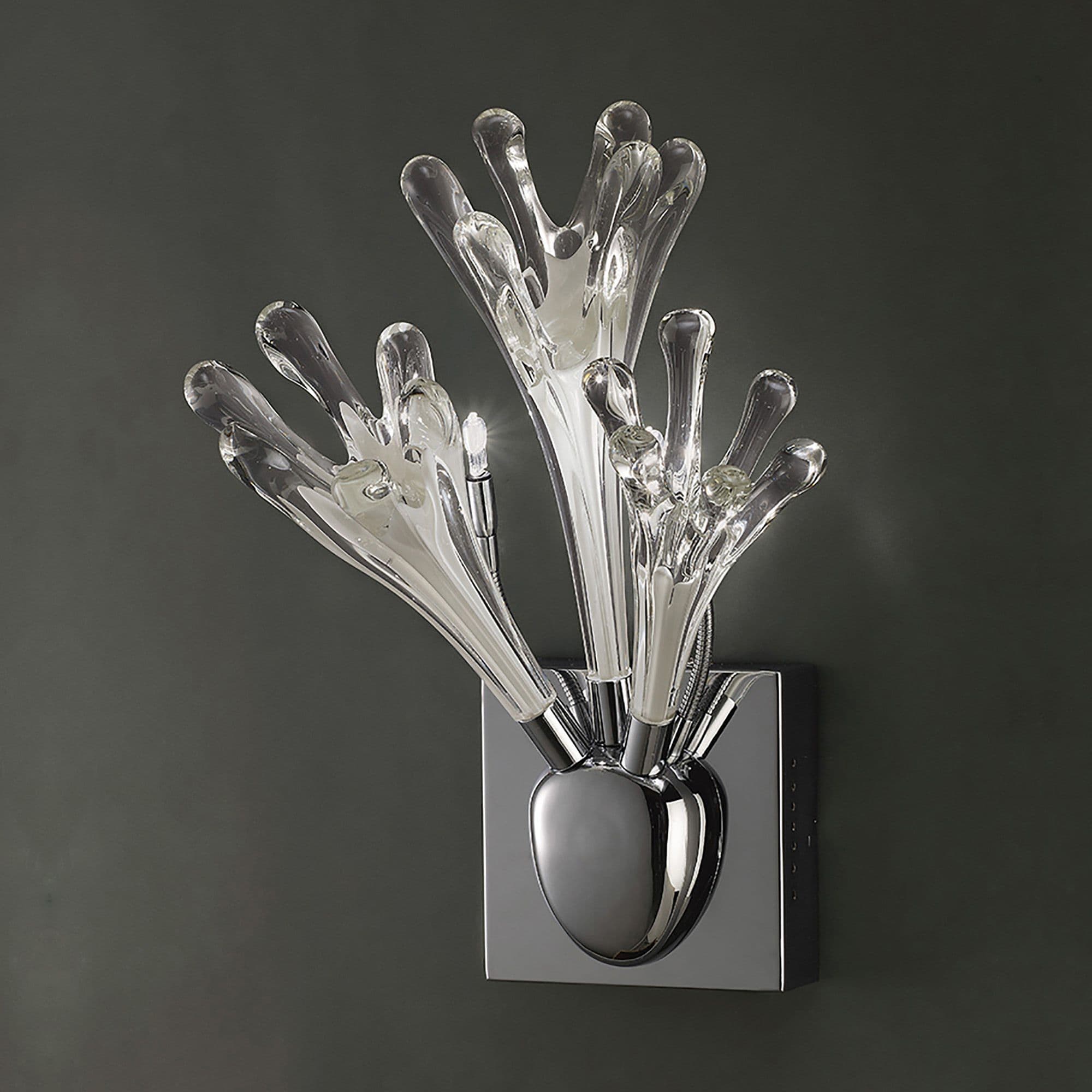 Gavin Wall Lamp 3 Light G4 Polished Chrome/White Glass