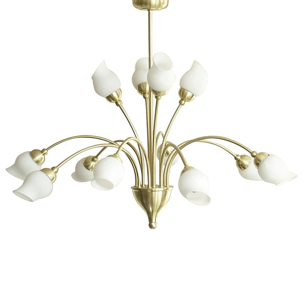 Howard Pendant 12 Light G9 Satin Brass/Opal Glass