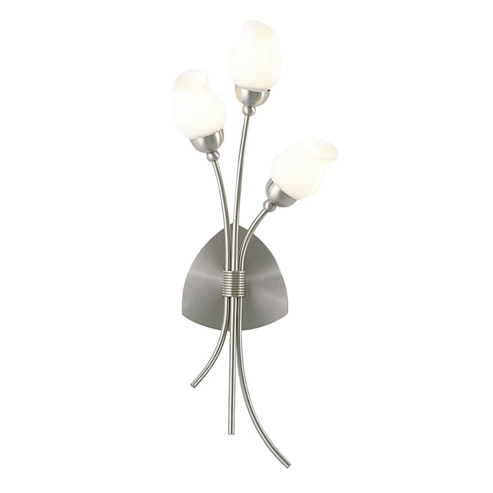 Howard Wall Lamp 3 Light G9 Satin Chrome/Opal Glass