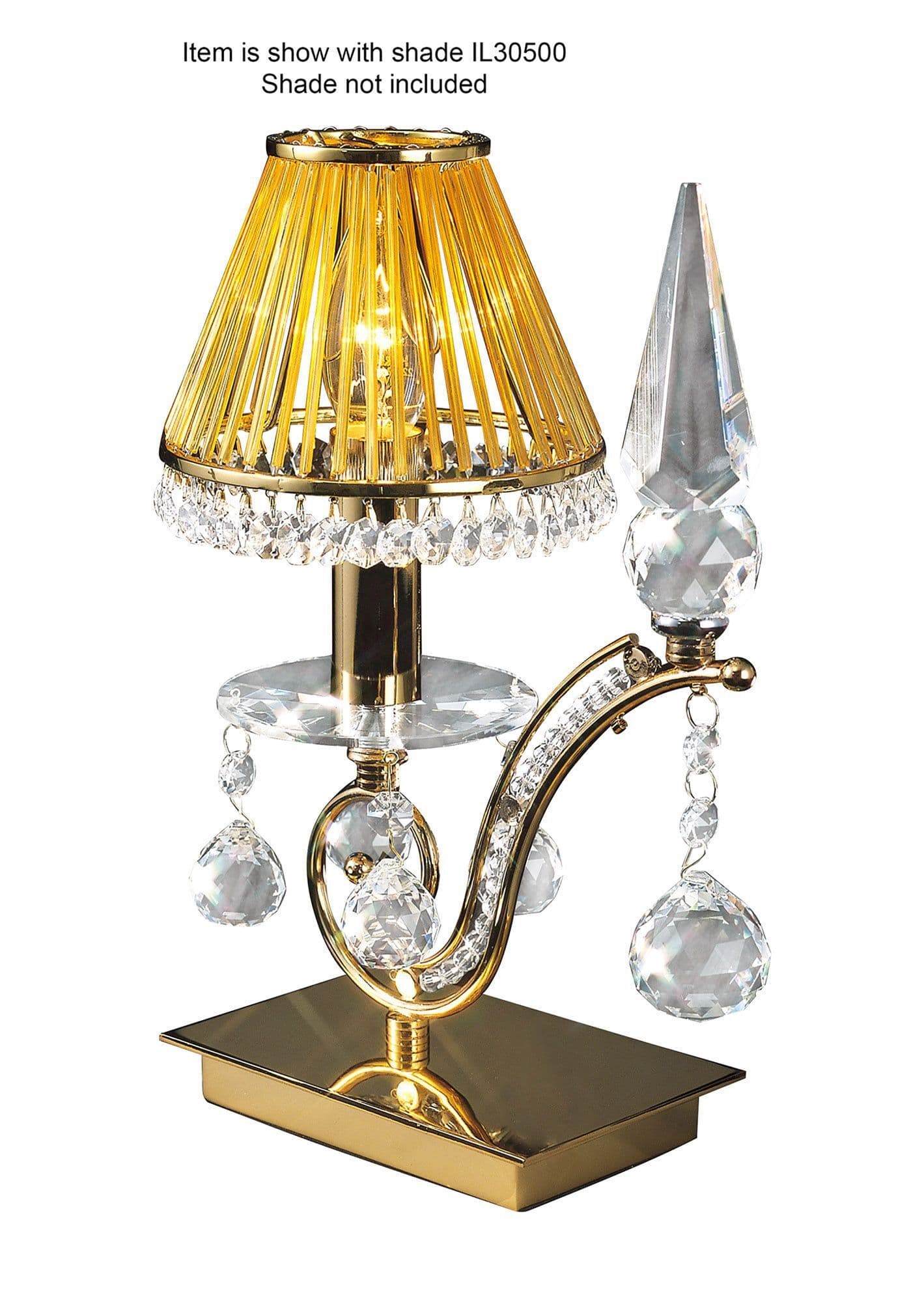 Jerald Table Lamp 1 Light E14 French Gold/Crystal