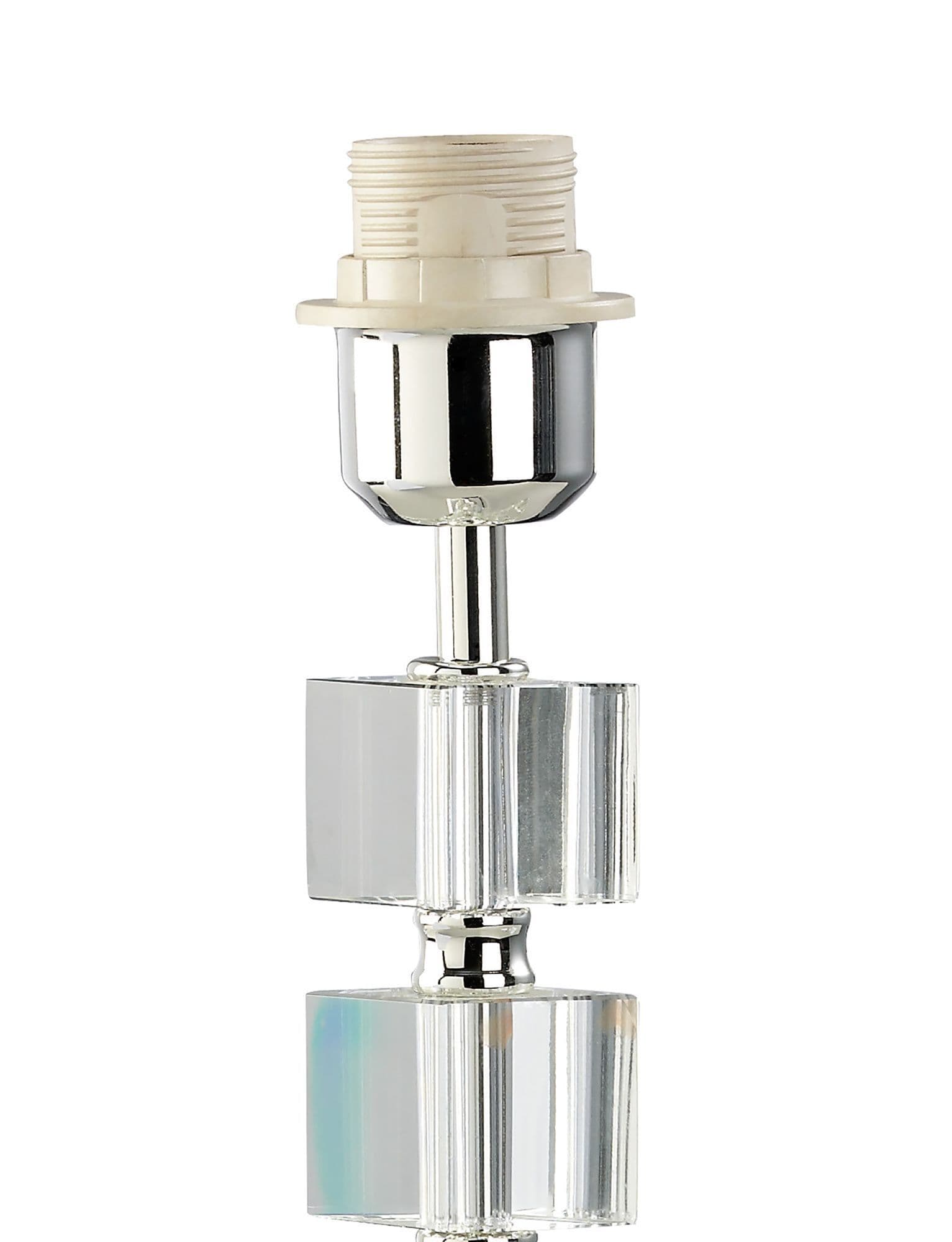 Alan Crystal Table Lamp WITHOUT SHADE 1 Light E27 Silver Finish