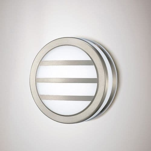 Aldo Round Flush Ceiling/Wall Lamp 2 4W LED IP44 Exterior Louvre Design ...