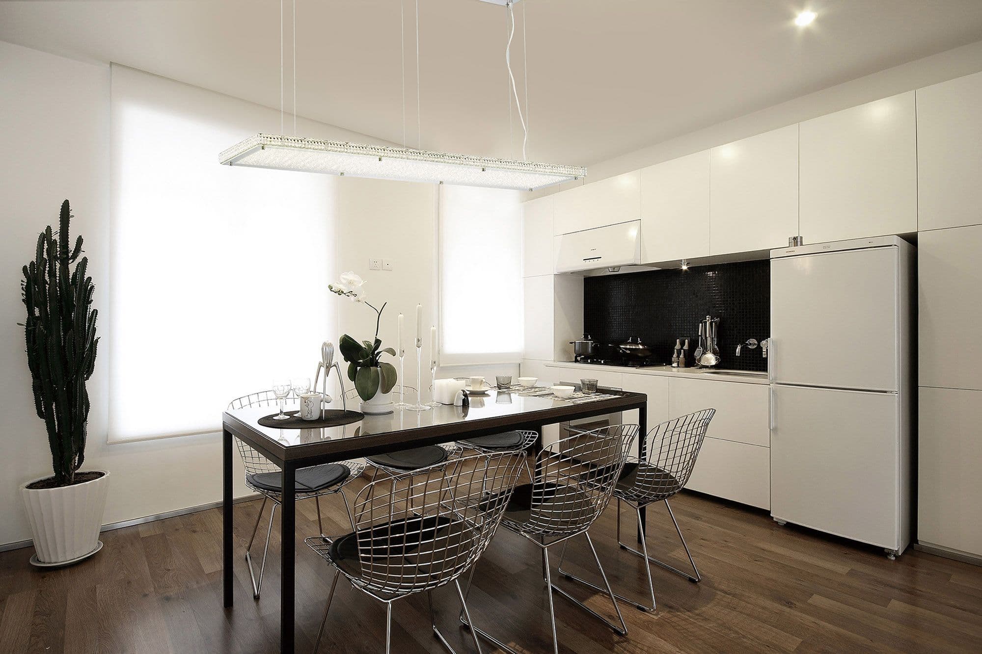 Alexander Bar Pendant 60W 5100lm LED & Remote 3000/6000K Stainless ...