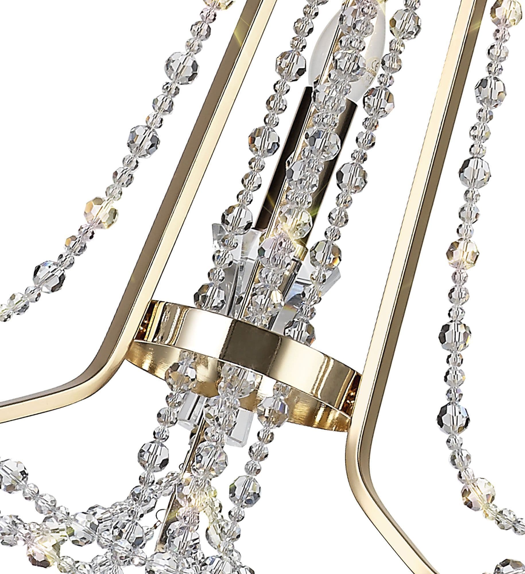 Ansel 3 Light Chandelier Pendant French Gold and Crystal