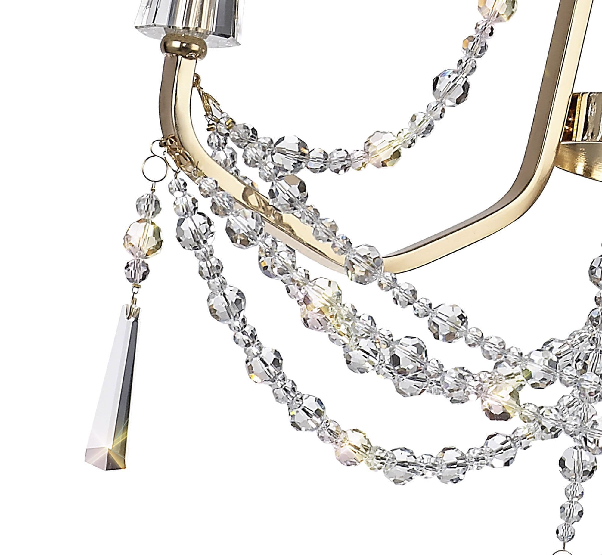 Ansel 3 Light Chandelier Pendant French Gold and Crystal