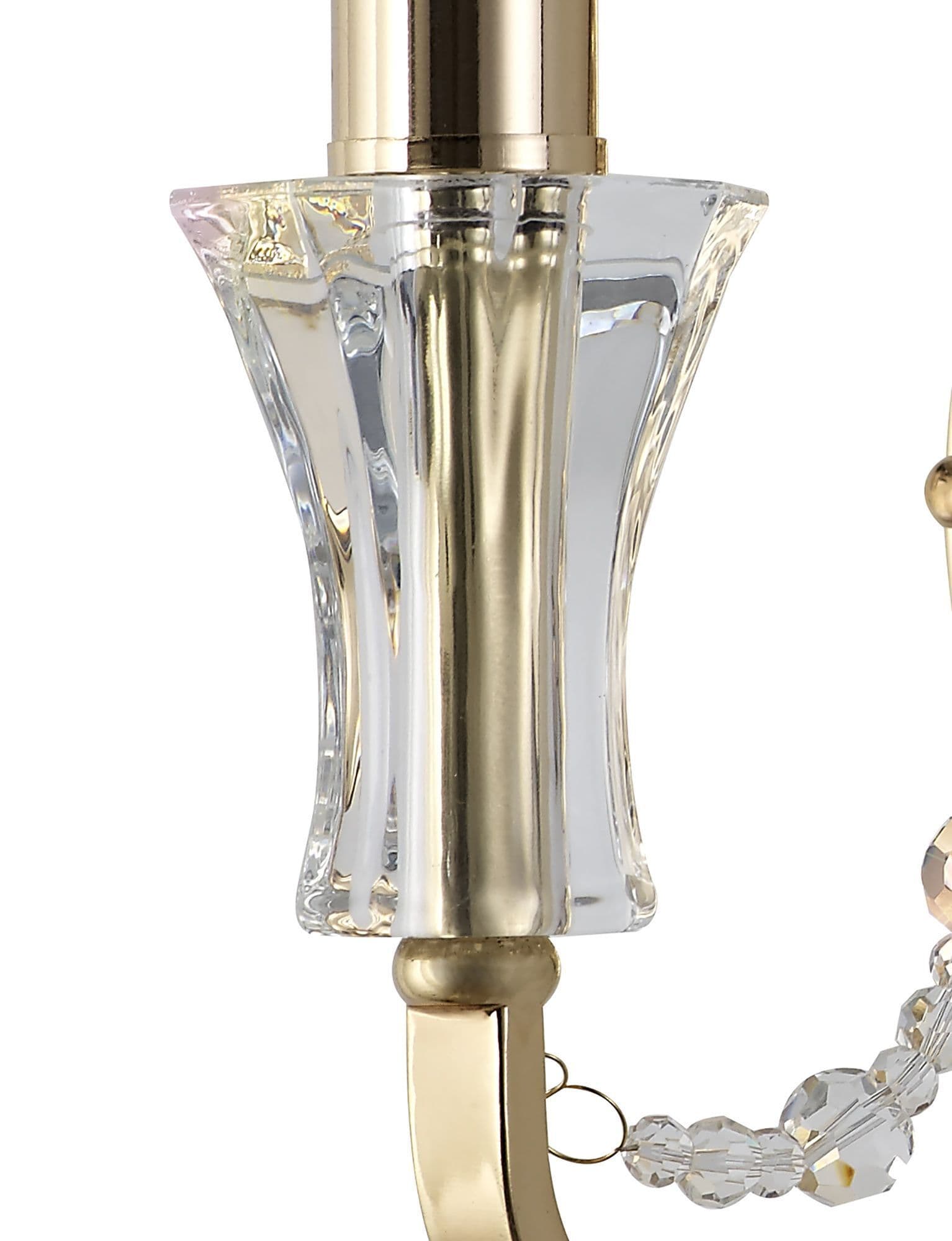 Ansel Wall Lamp 1 Light E14 French Gold and Crystal