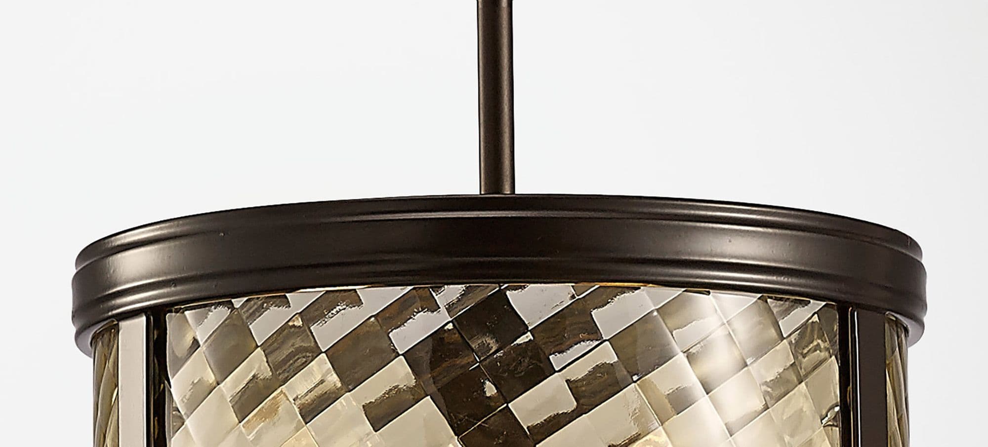 Archie Pendant Semi Ceiling Convertible 3 Light E14 Oiled Bronze ...